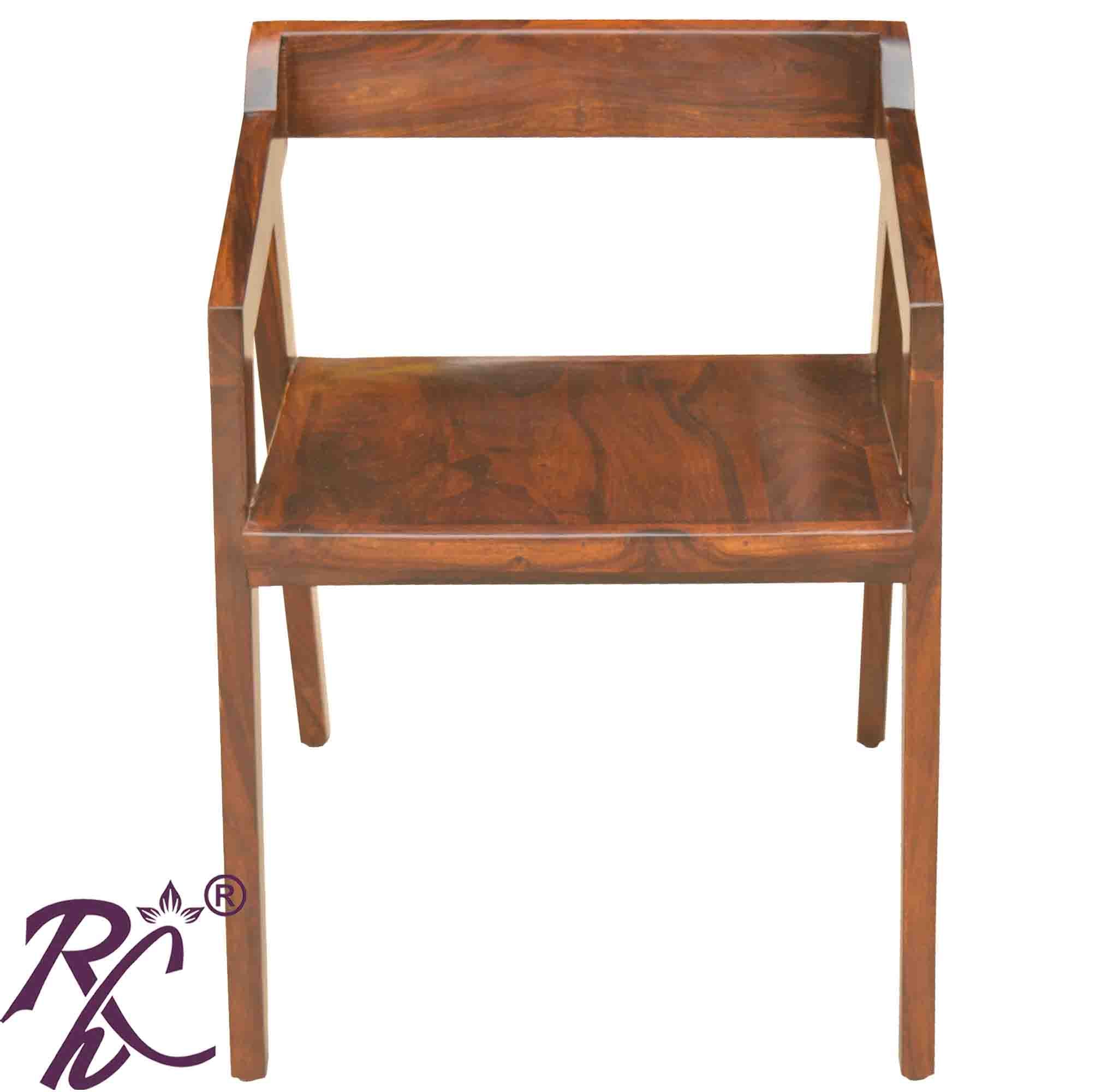 Solid Wood Arm Chair Wooden Top