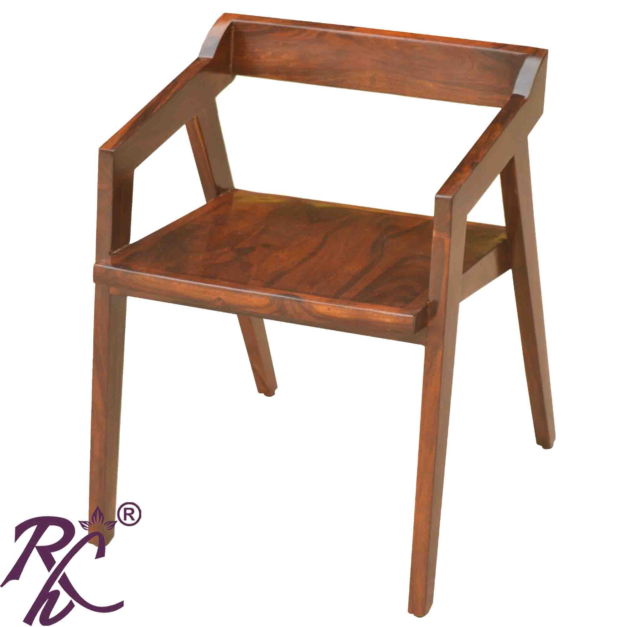 Solid Wood Arm Chair Wooden Top