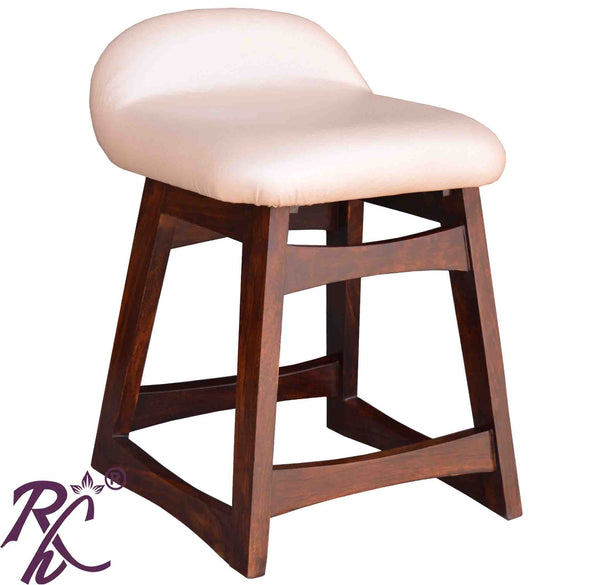 Solid Wood Small Bar Stool - RAJ HANDICRAFT