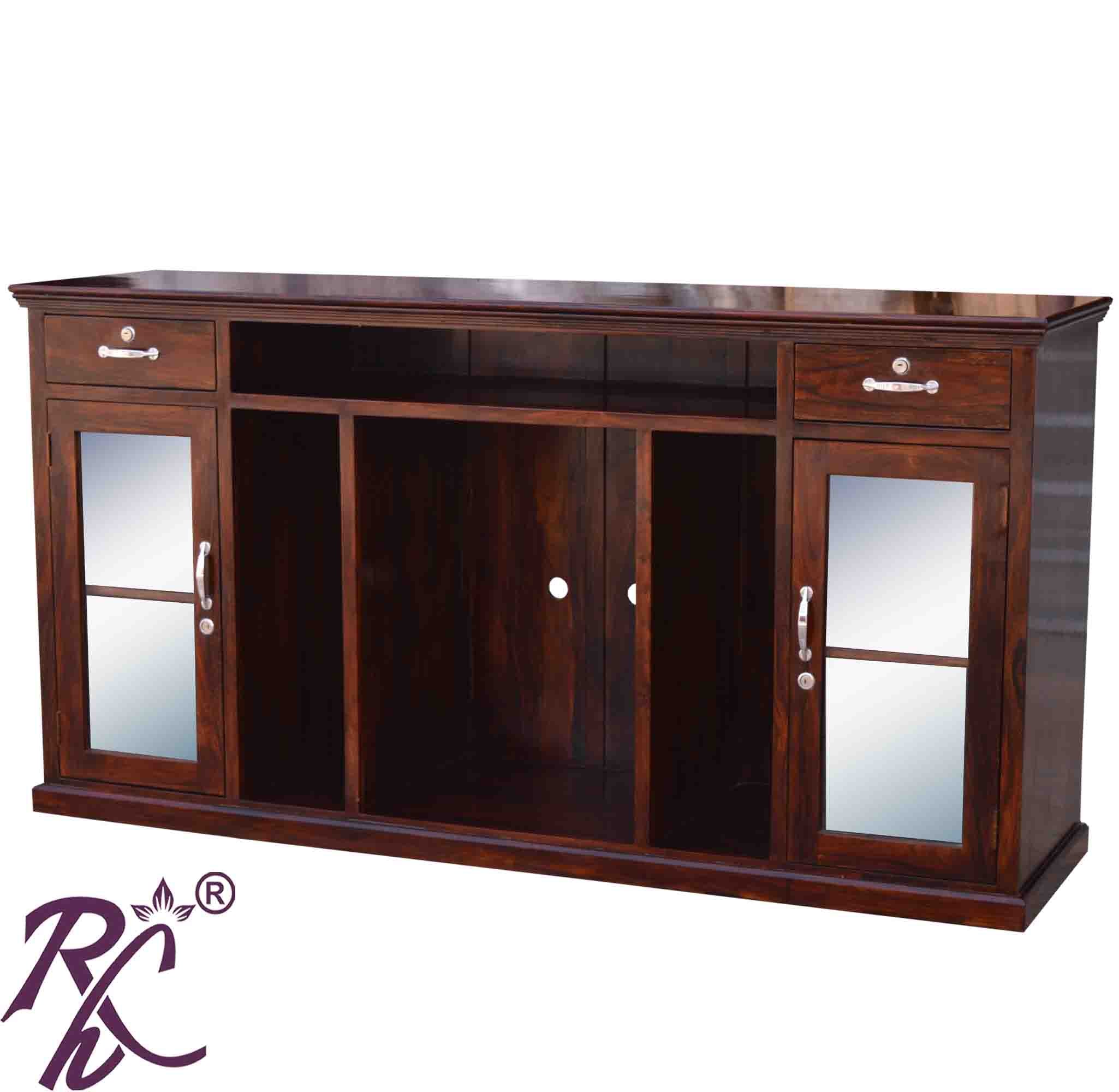 Solid Wood Large Tv Unit - RAJ HANDICRAFT