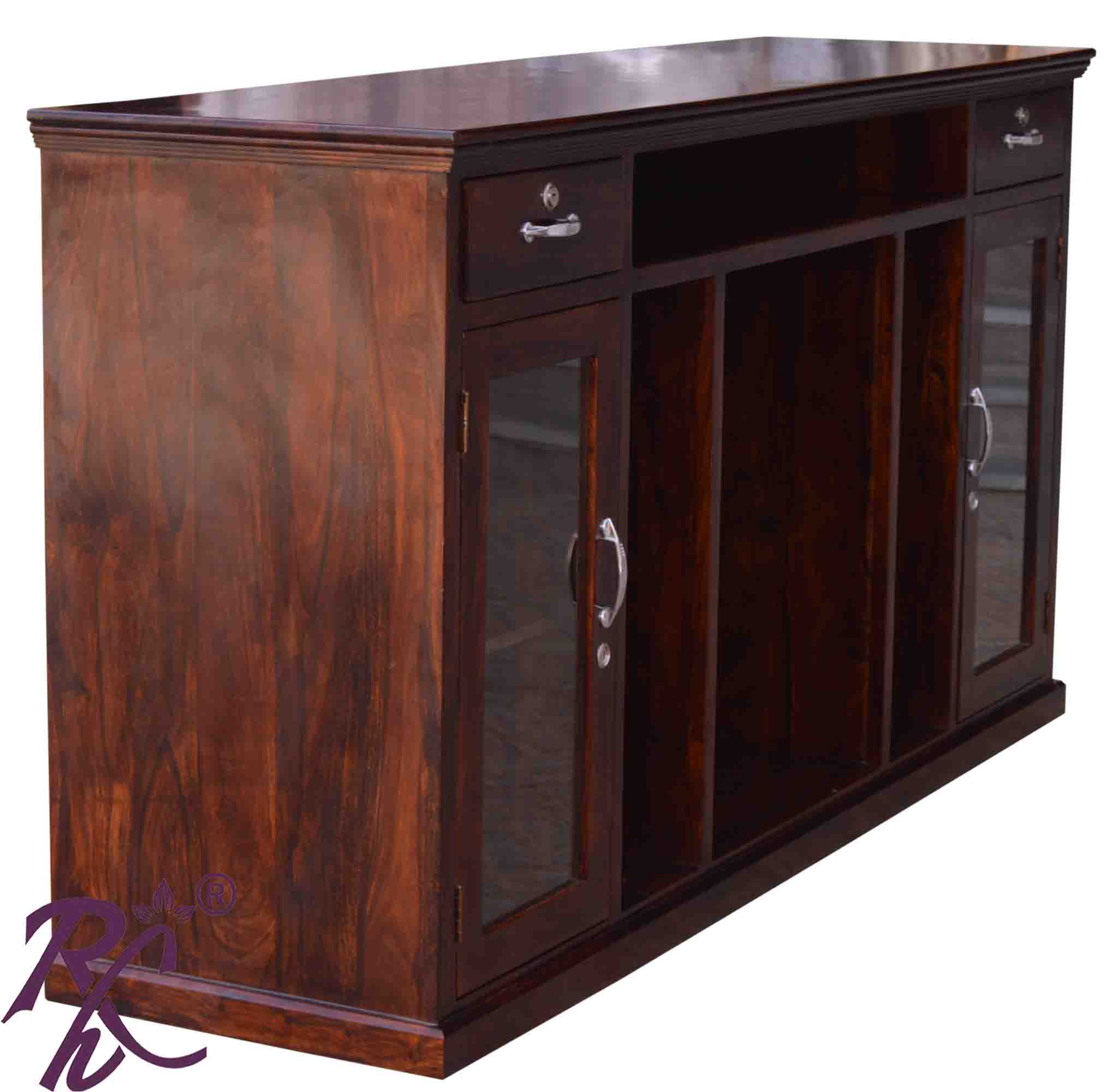 Solid Wood Large Tv Unit - RAJ HANDICRAFT