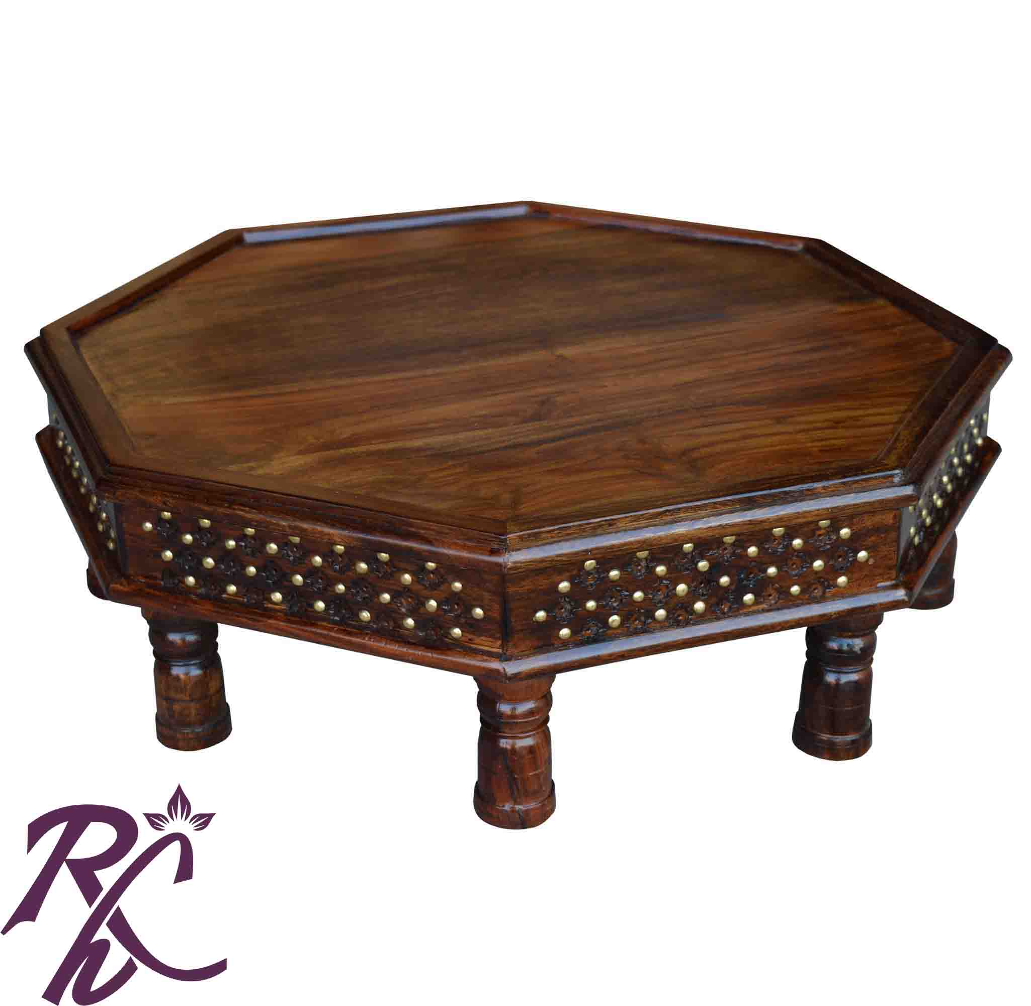 Solid Wood Jiksa Jali Chowki | Solid Wood Bajot - RAJ HANDICRAFT