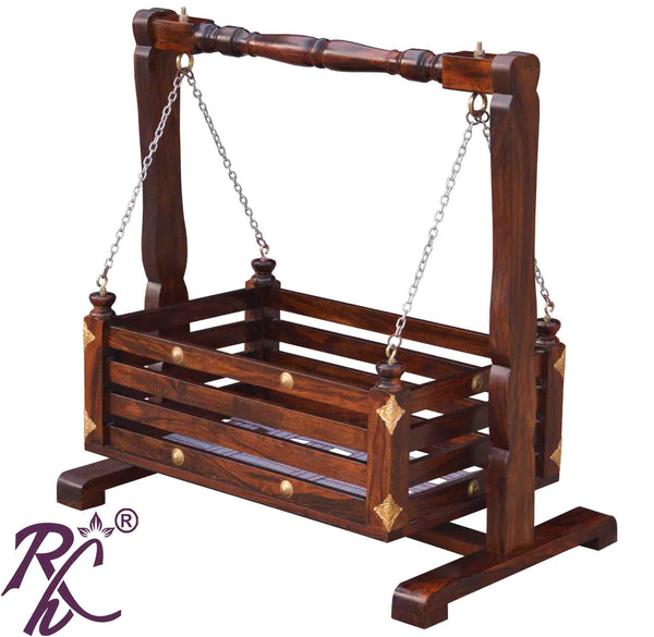 Solid Sheesham Wood Baby Cradle | Solid Wood Jhula | Solid Wood Kids P ...