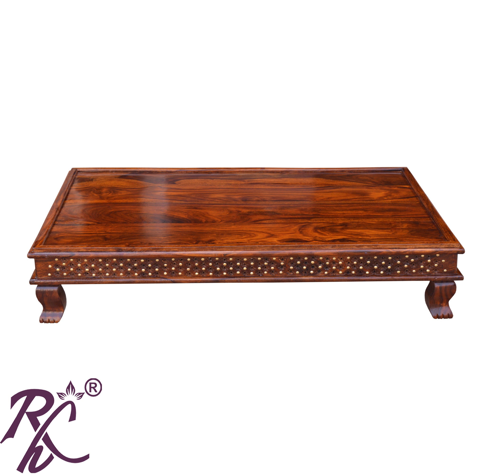 Solid Sheesham Wood Chowki Rectangular - RAJ HANDICRAFT
