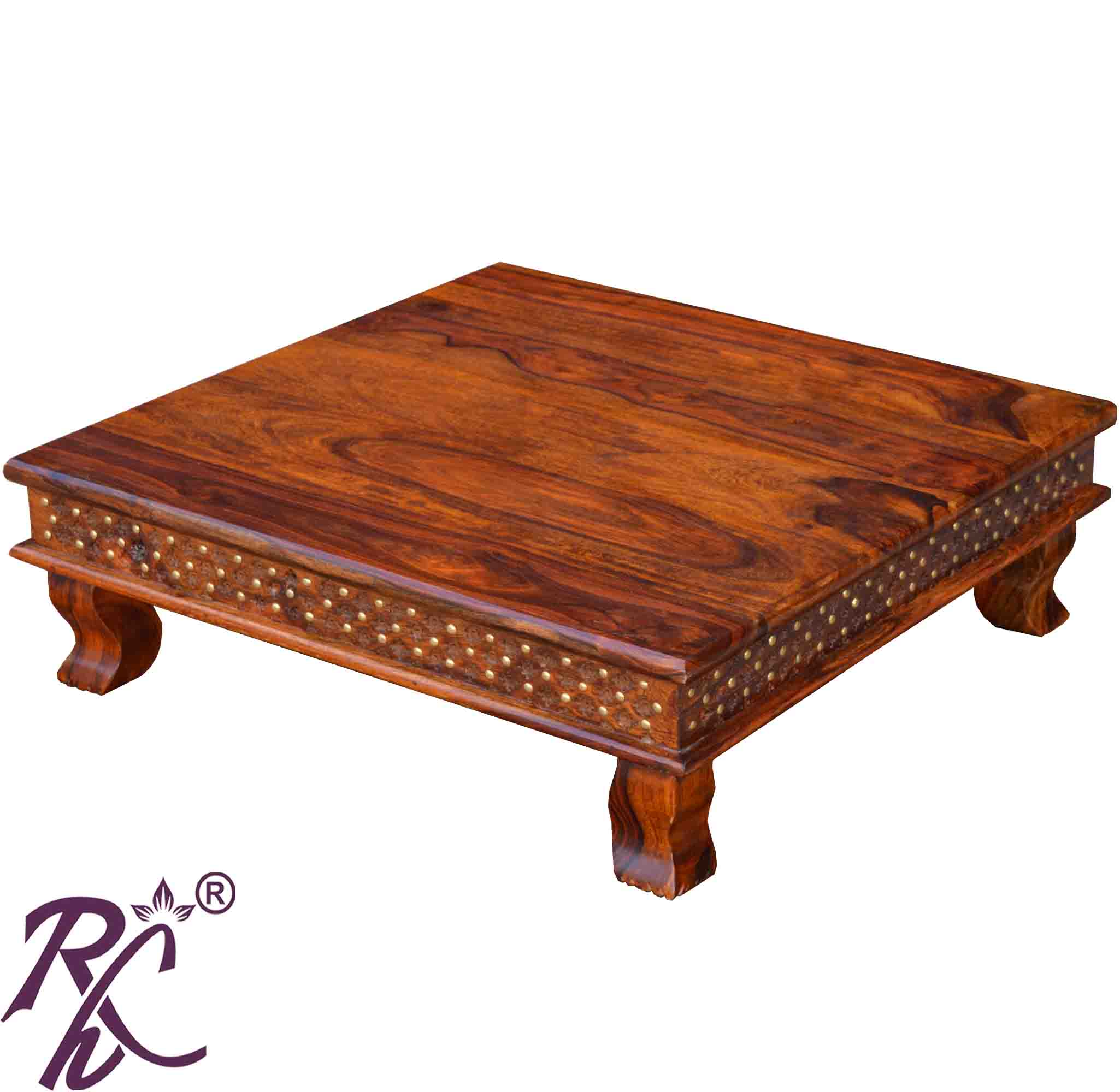 Solid Sheesham Wood Chowki | Wooden Chowki Online - RAJ HANDICRAFT