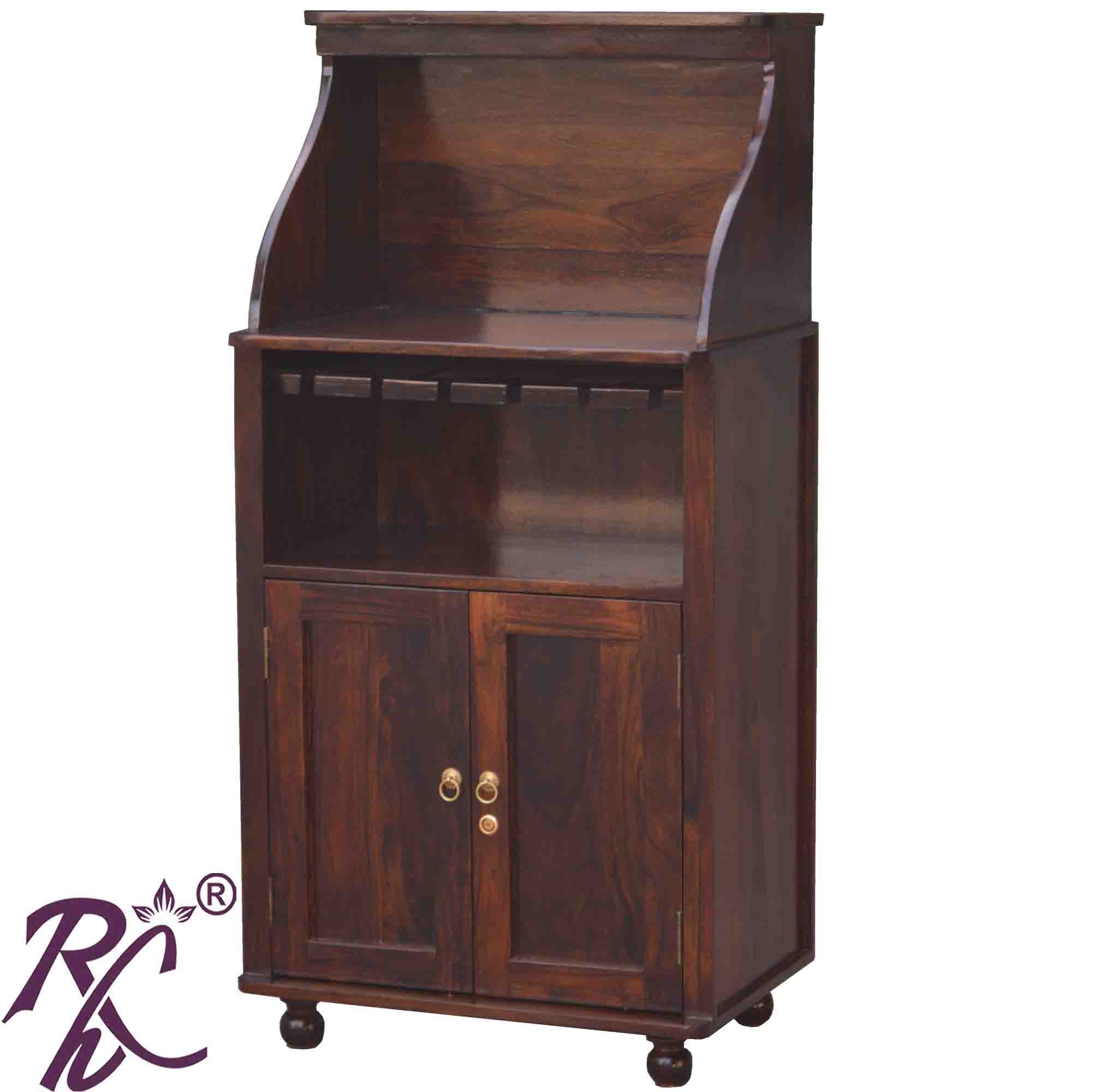 Solid Wood Wooden Bar Cabinet | Wooden Small Bar Cabinet Glass Hanging ...