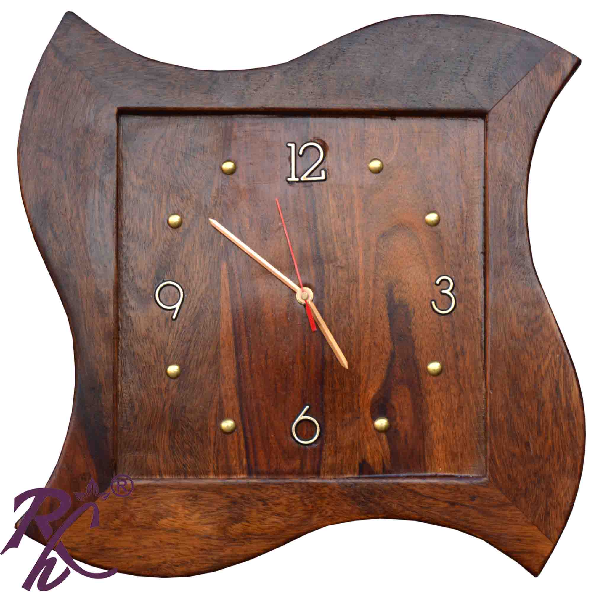 Solid Wood Wall Clock - RAJ HANDICRAFT