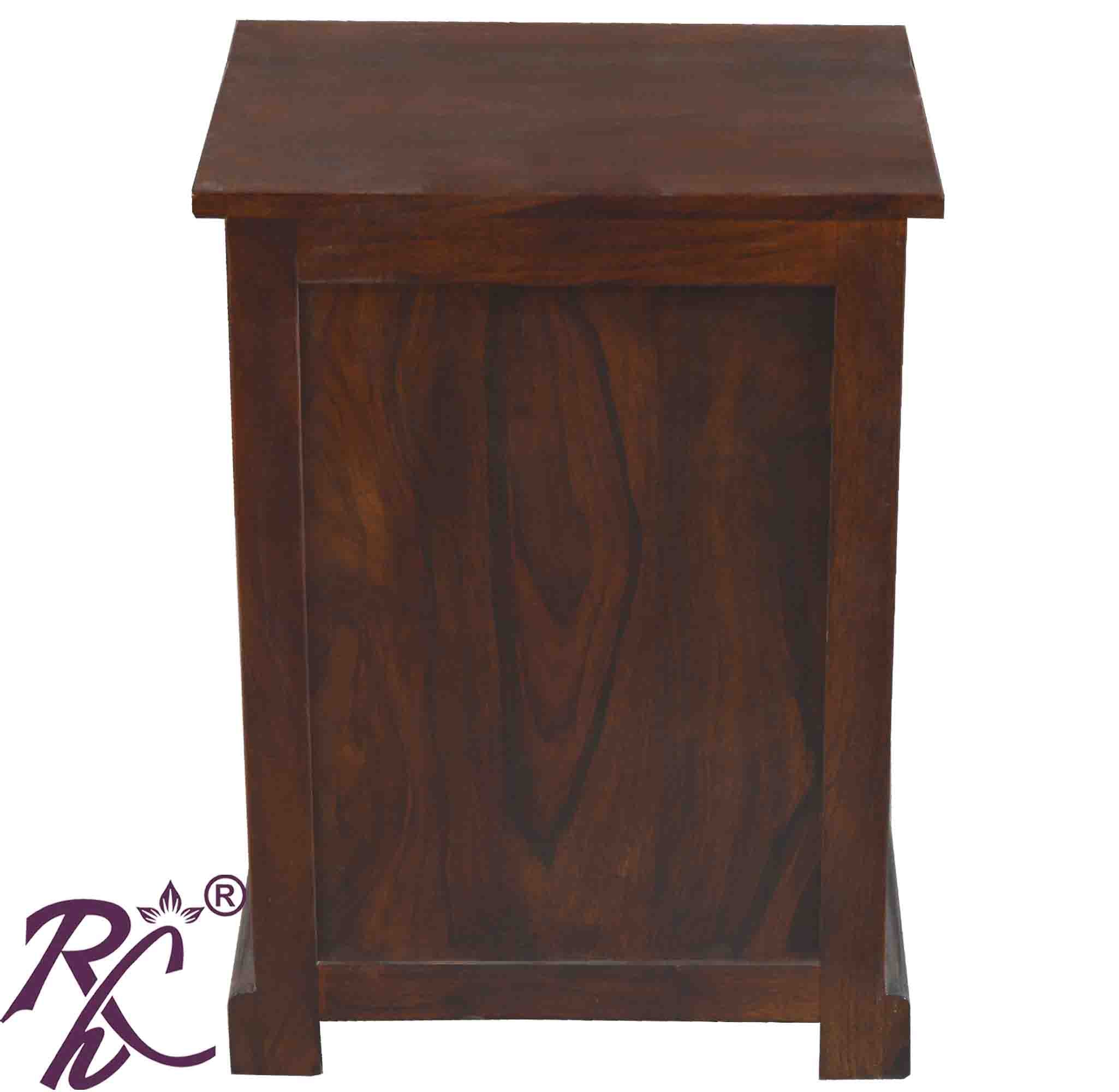 Solid Wood Wooden Blocks Design Bed Side Table - RAJ HANDICRAFT