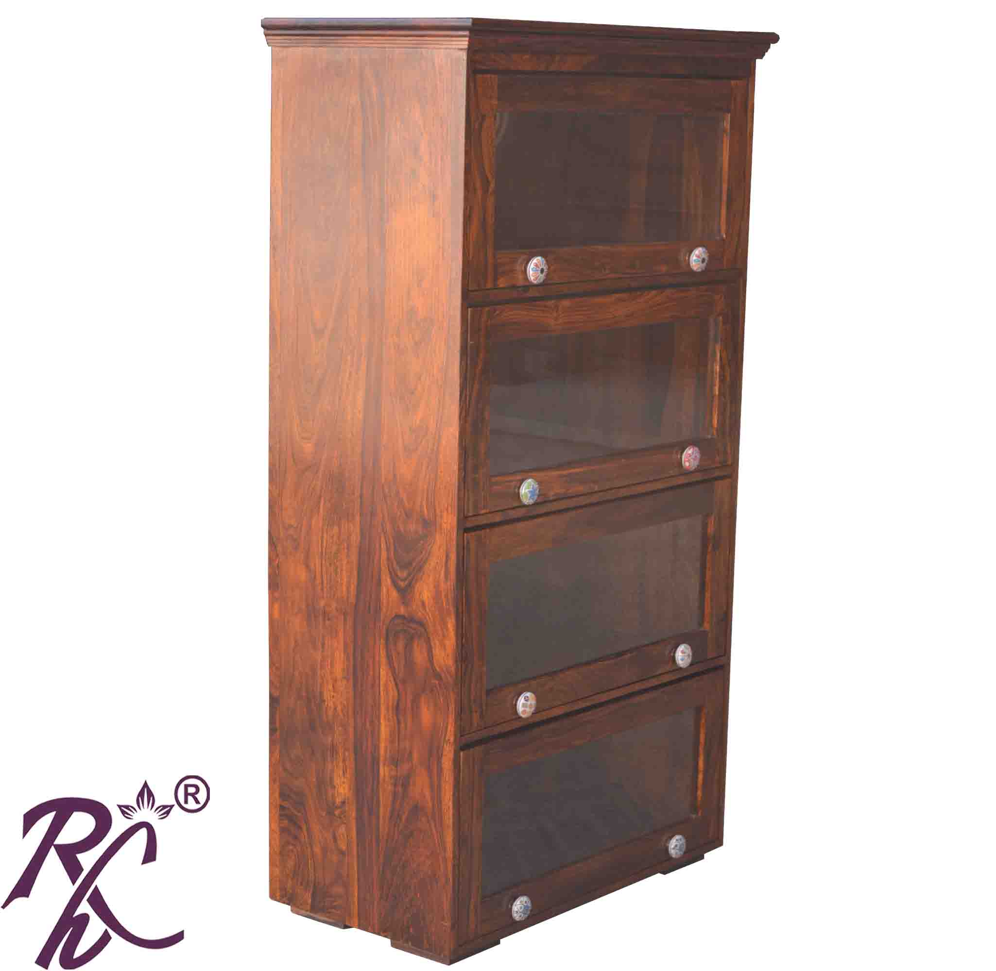 Solid Wood Book Cabinet - RAJ HANDICRAFT
