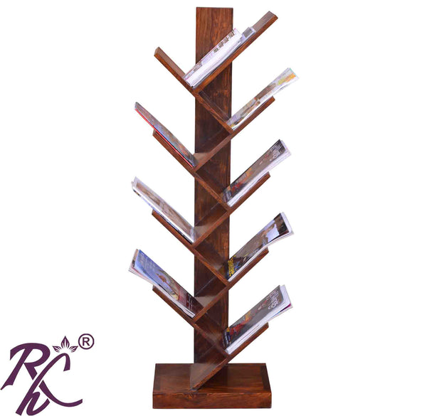 Solid Wood Tree Shape Book Shelf - RAJ HANDICRAFT
