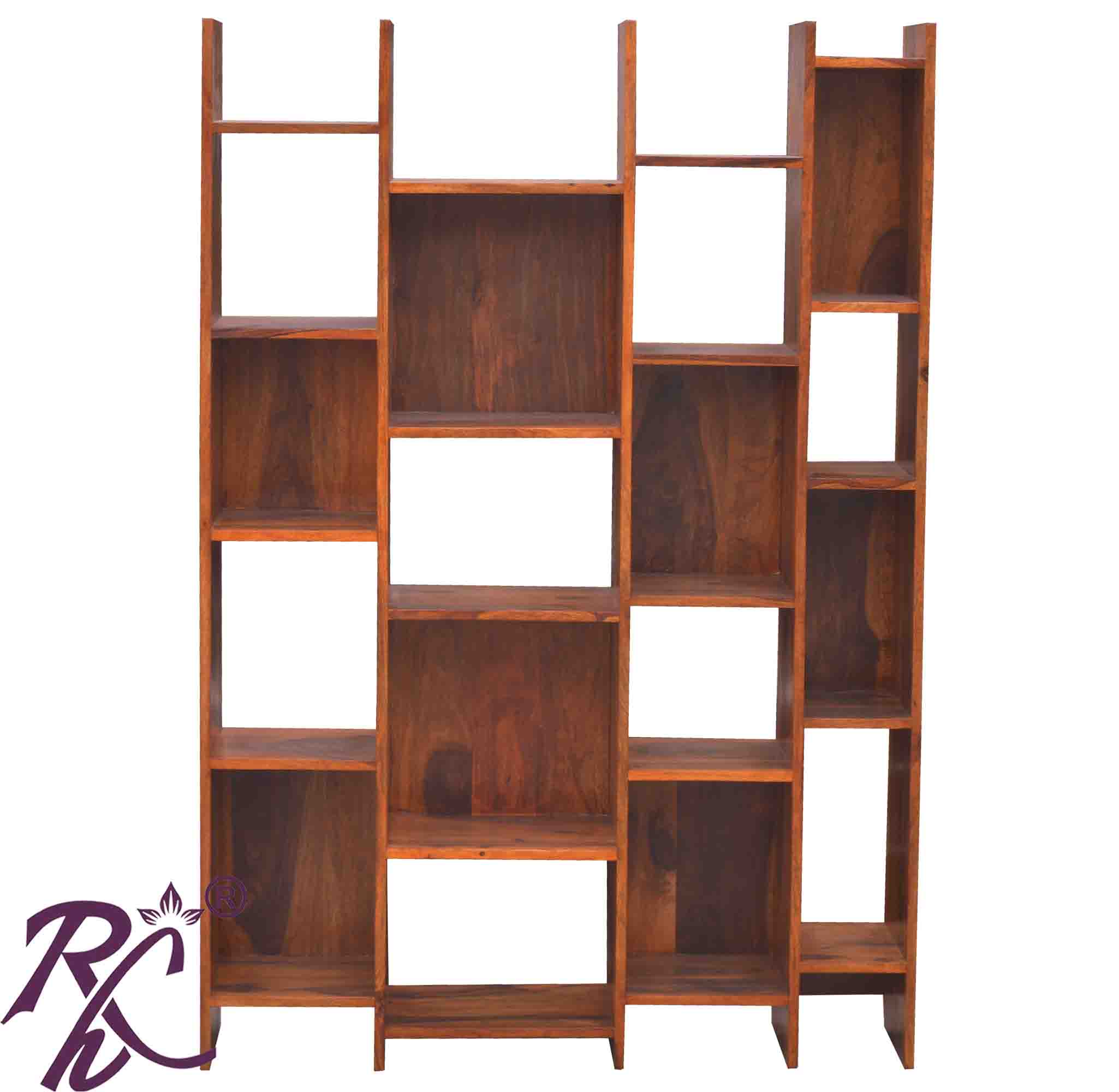 Solid Wood Open Book Shelf Large - RAJ HANDICRAFT