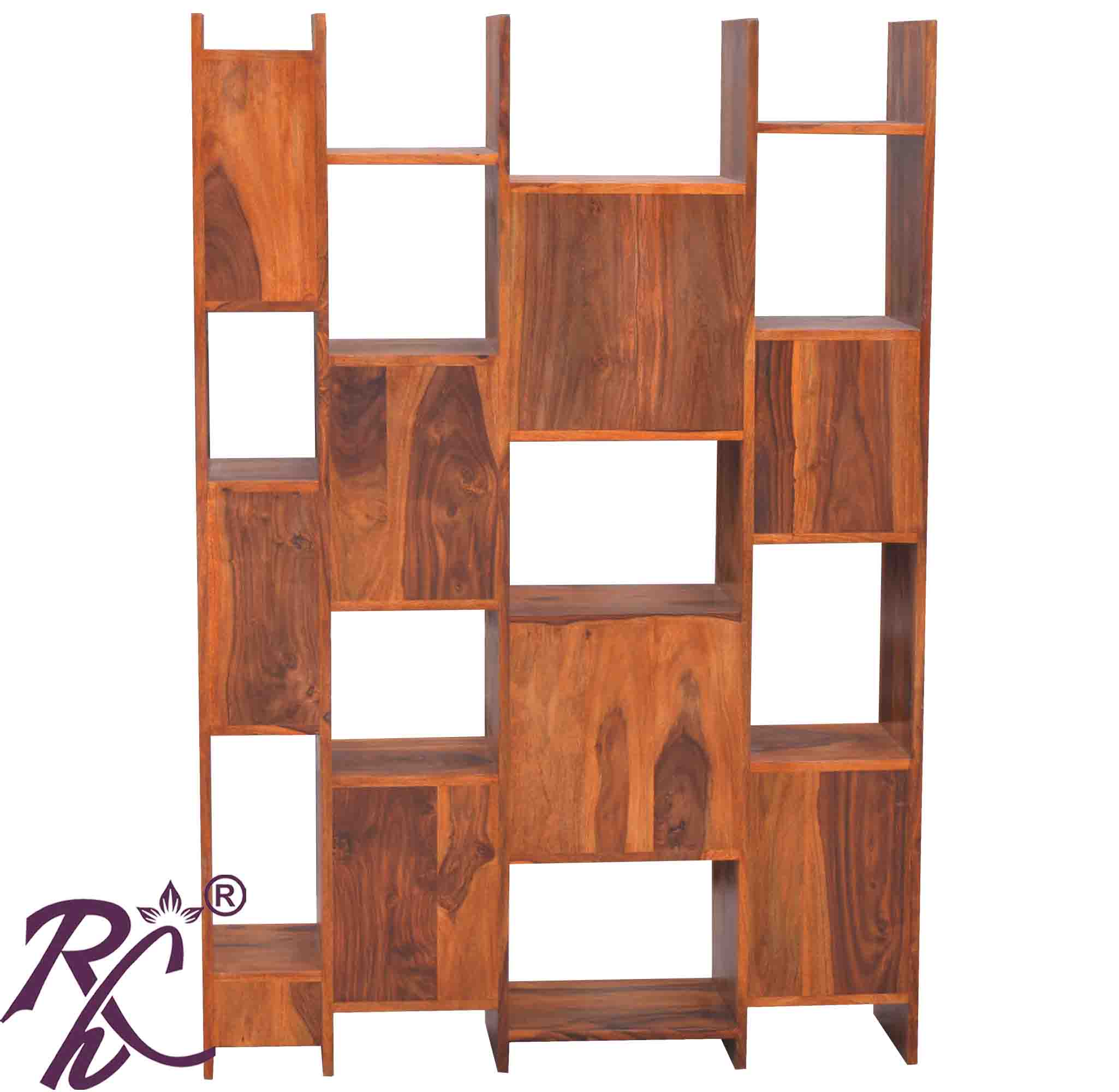 Solid Wood Open Book Shelf Large - RAJ HANDICRAFT