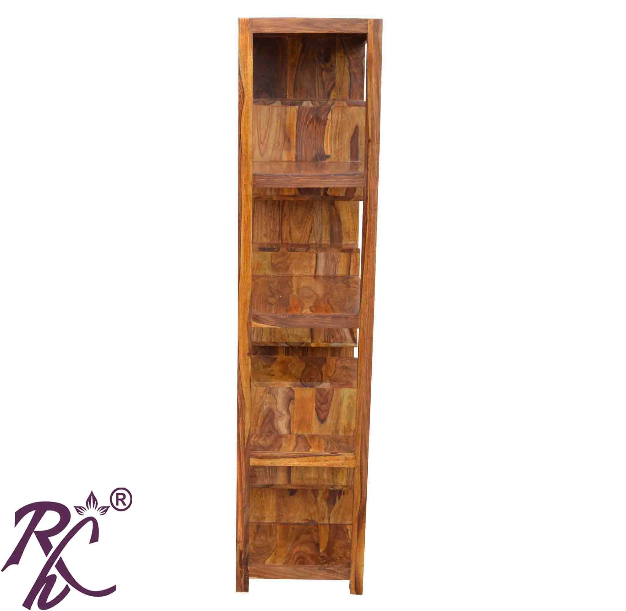 Solid Sheesham Wood Modern Open Bookcase - RAJ HANDICRAFT