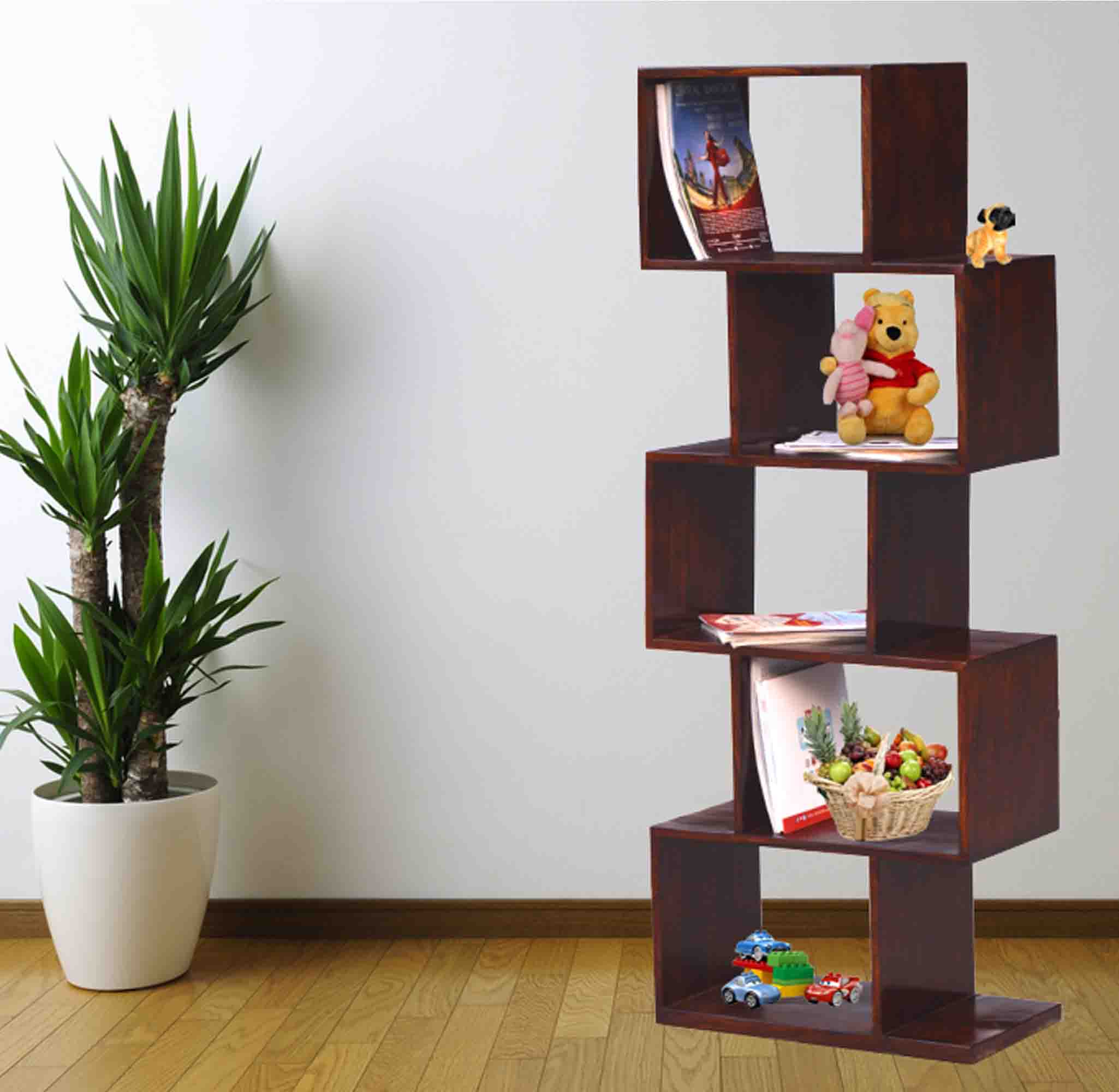 Solid Wood Open Book Shelf - RAJ HANDICRAFT