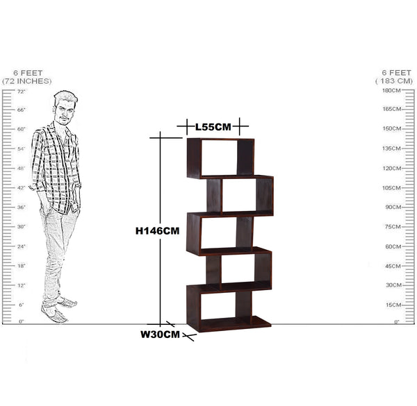 Solid Wood Open Book Shelf - RAJ HANDICRAFT