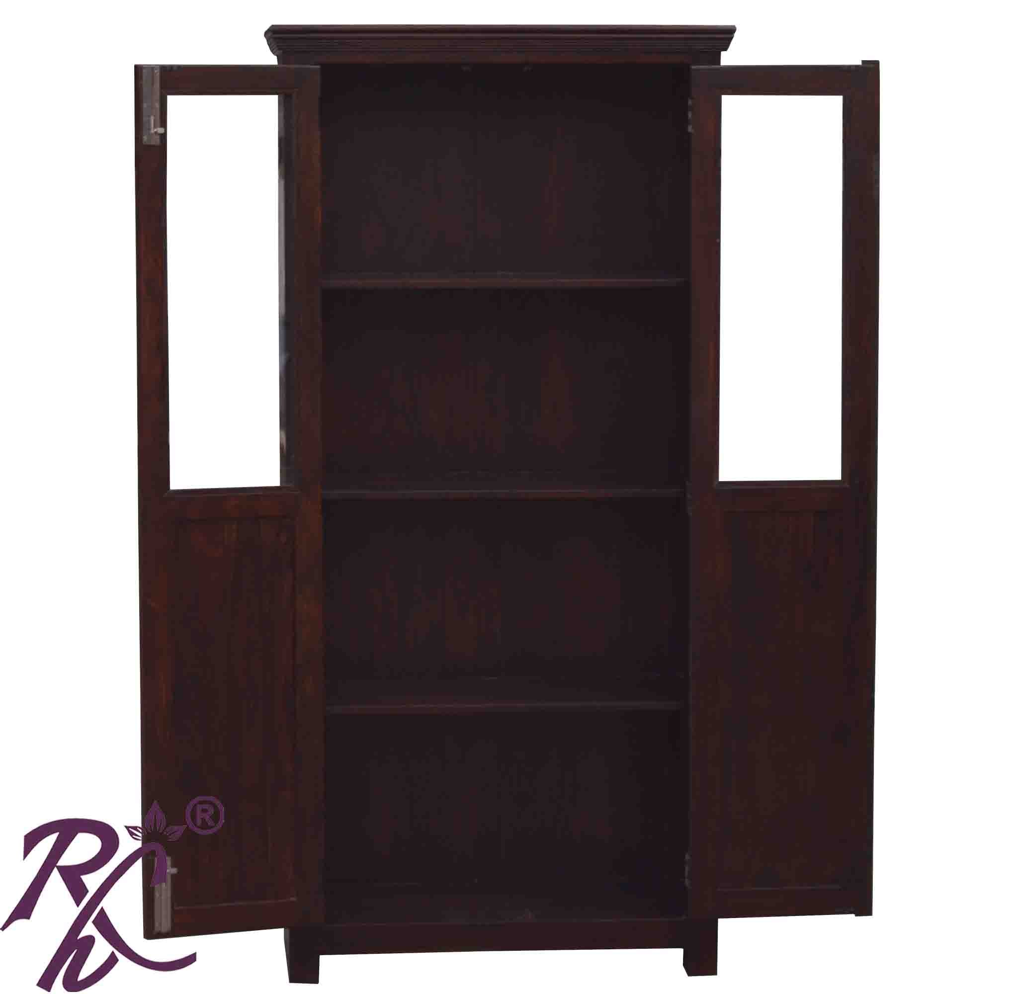 Solid Wood Book Cabinet - RAJ HANDICRAFT
