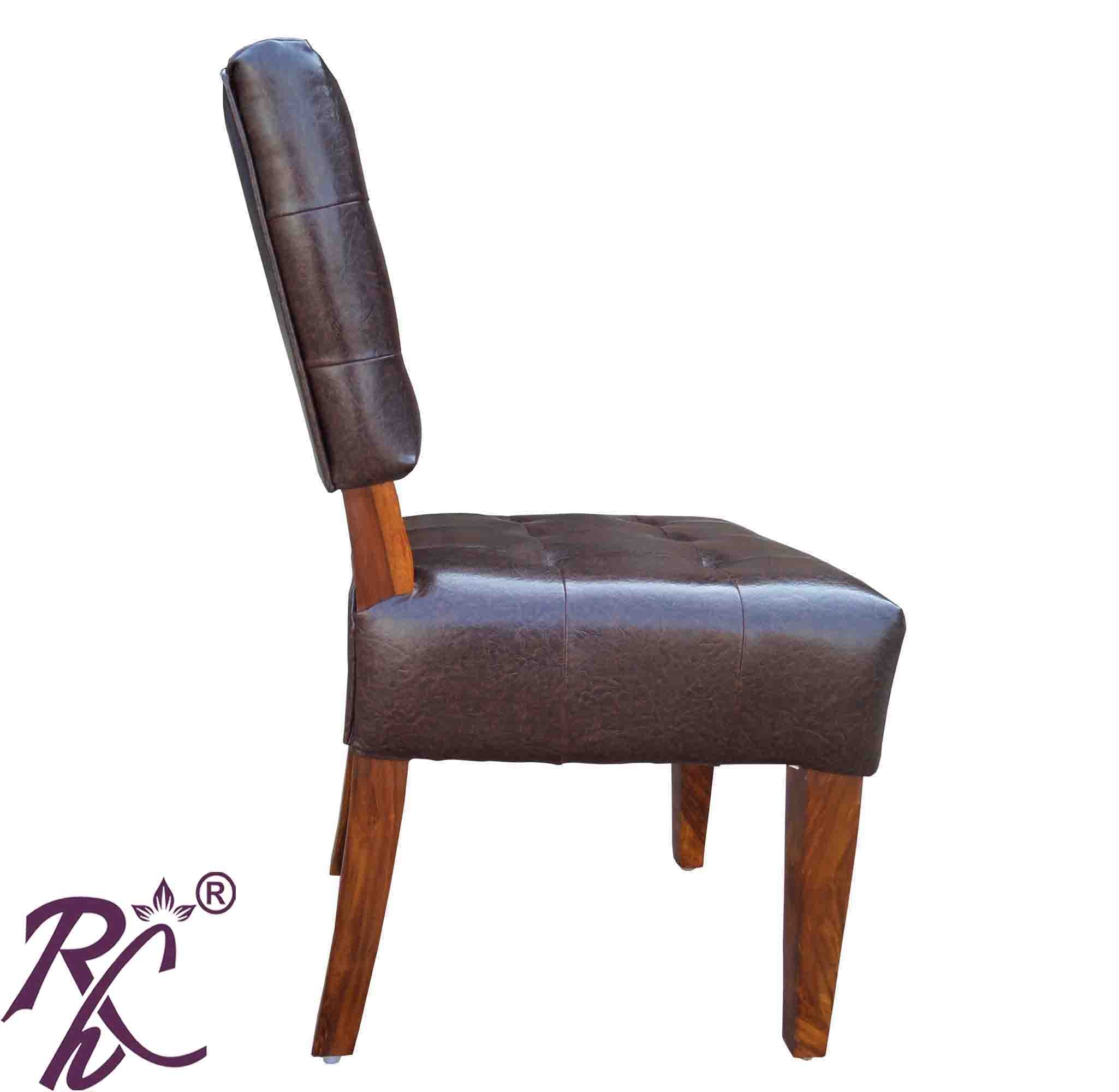 Wooden Hotel & Restaurant Leatherite Chair - RAJ HANDICRAFT