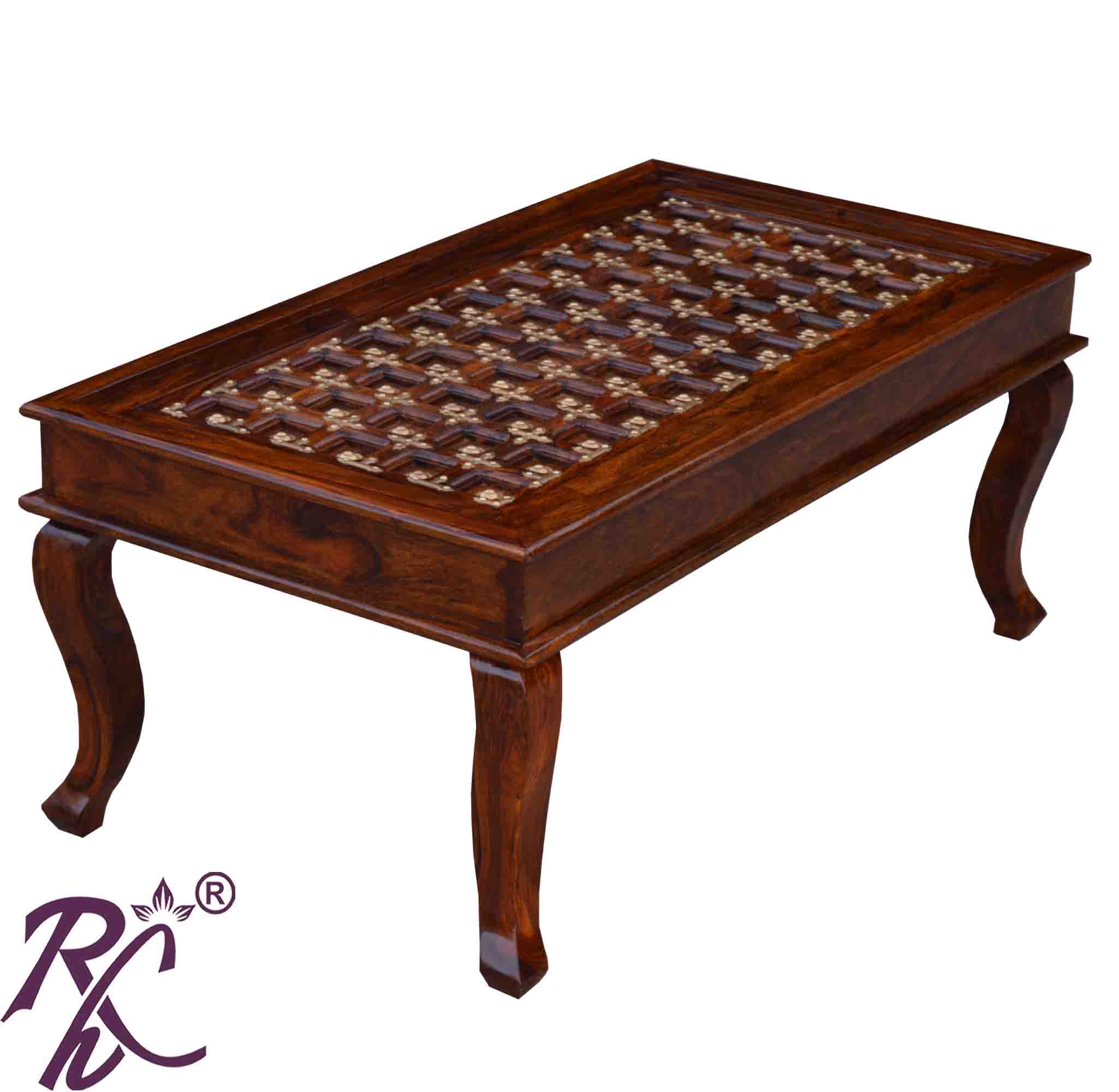 Solid Wood Center Table L+T Design - RAJ HANDICRAFT