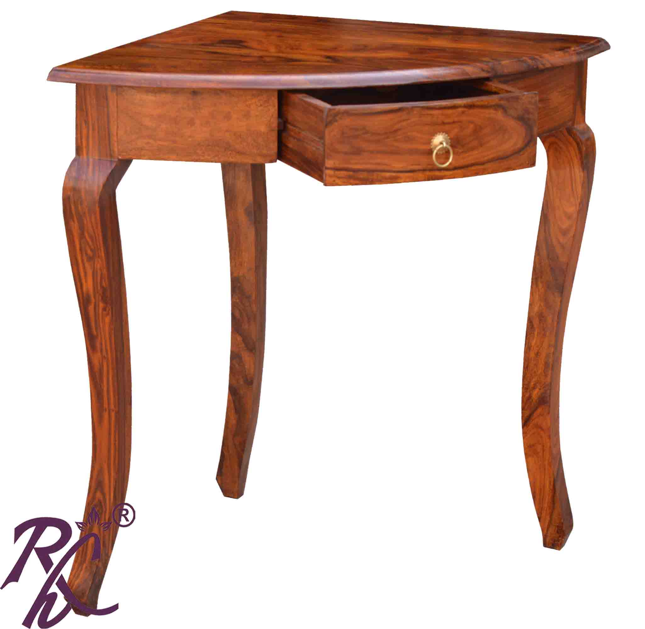 Solid Sheesham Wood Corner Table Large - RAJ HANDICRAFT