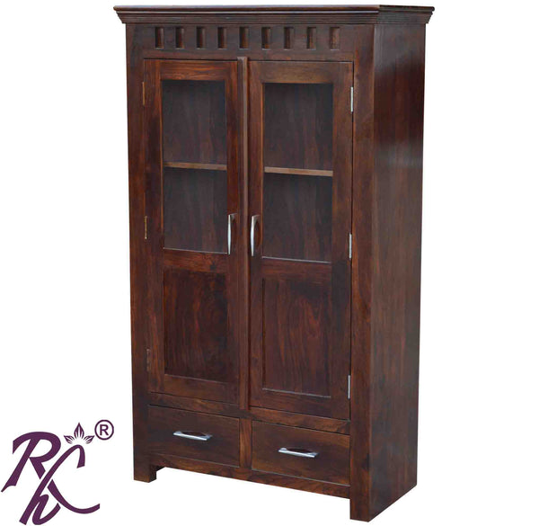 Solid Wood Kubera Design Kitchen cabinet With Two Doors and Two Drawer ...