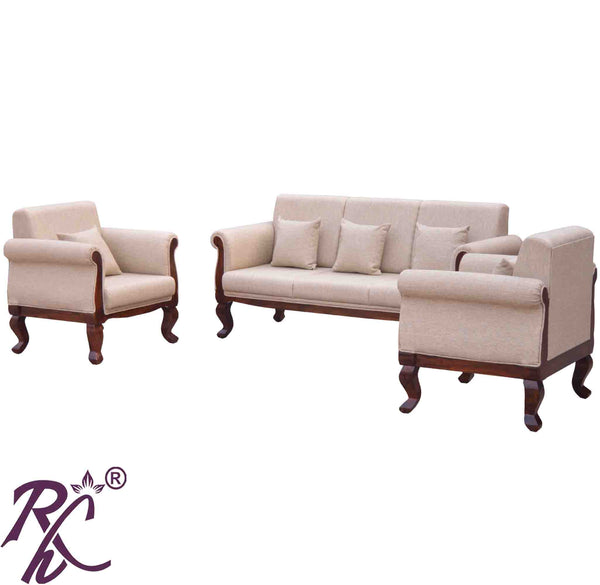 SOLID WOOD RAJASTHANI SOFA SET 5 SEATER - RAJ HANDICRAFT