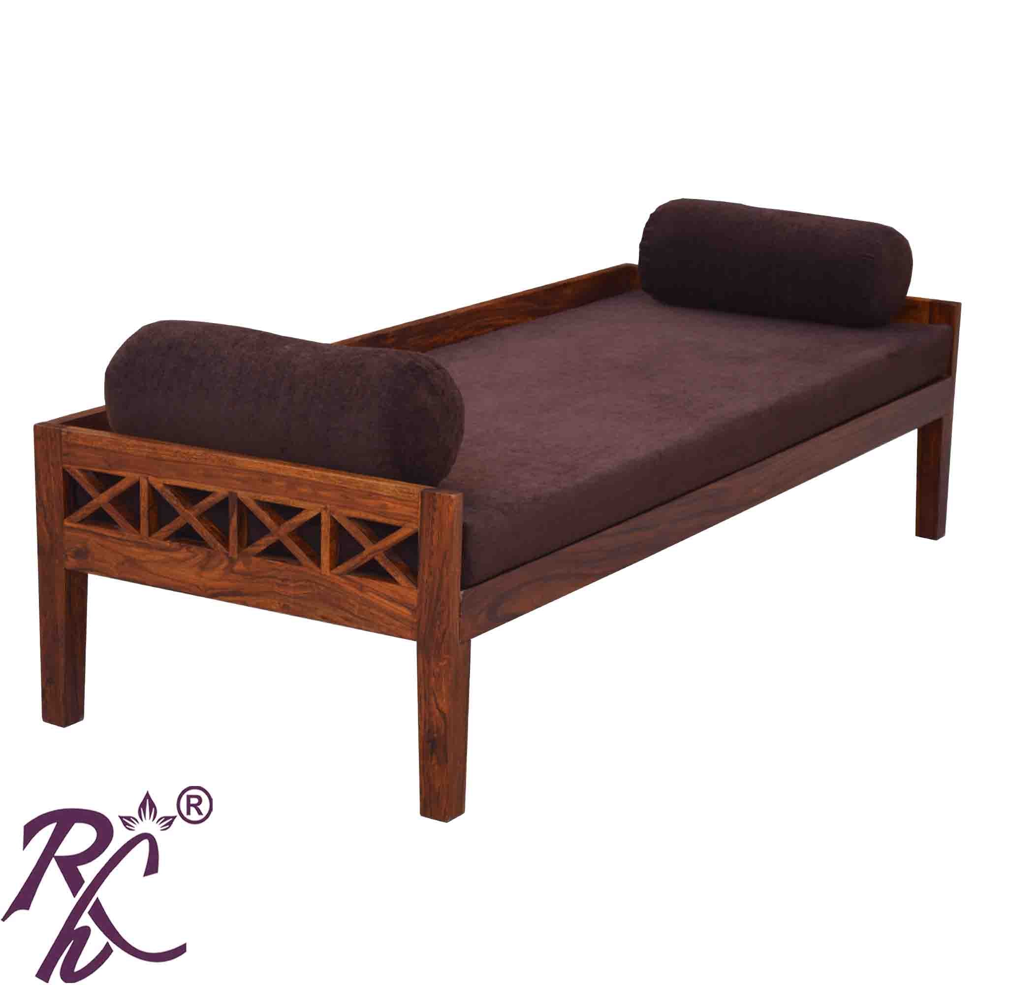 Solid Wood Diwan Sofa Bed Side XX Design - RAJ HANDICRAFT