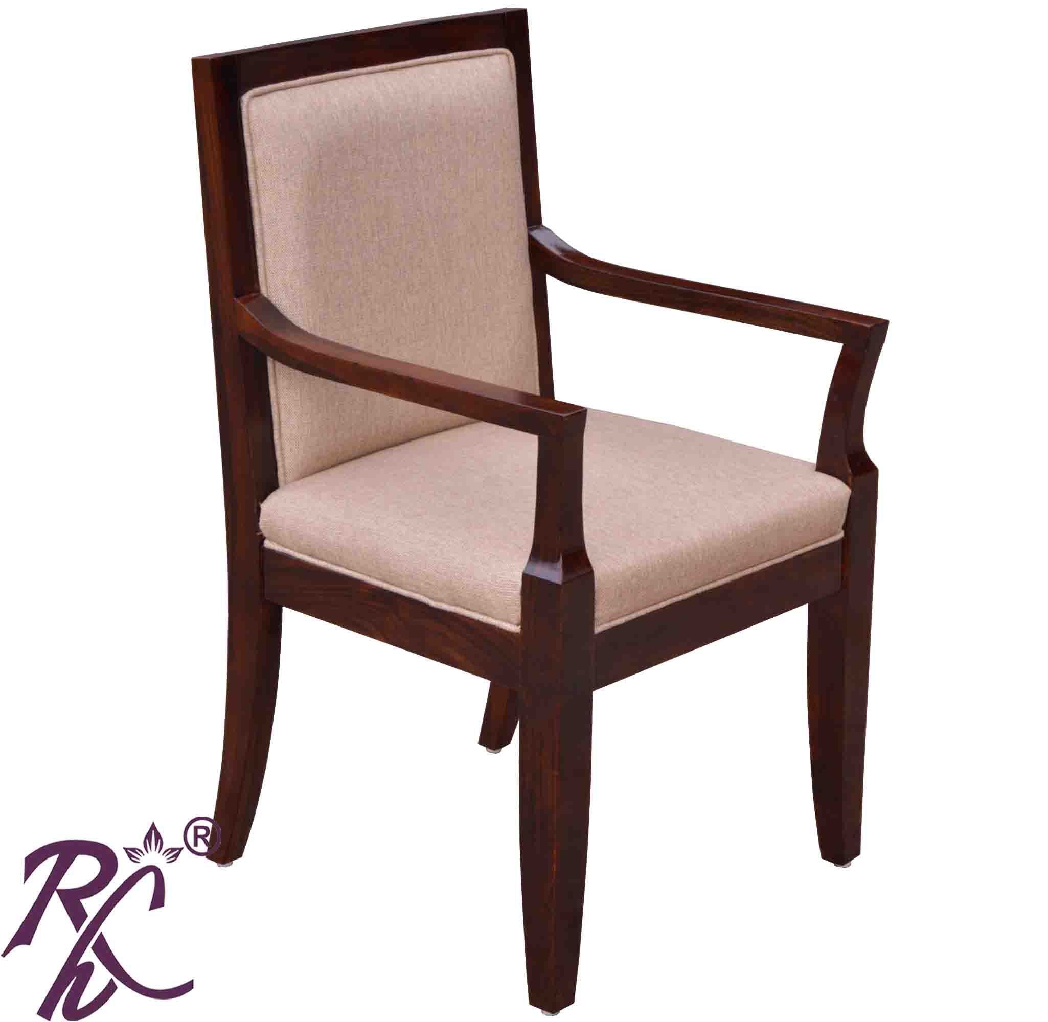 Solid Wood Royal Cushioned Arm Chair - RAJ HANDICRAFT