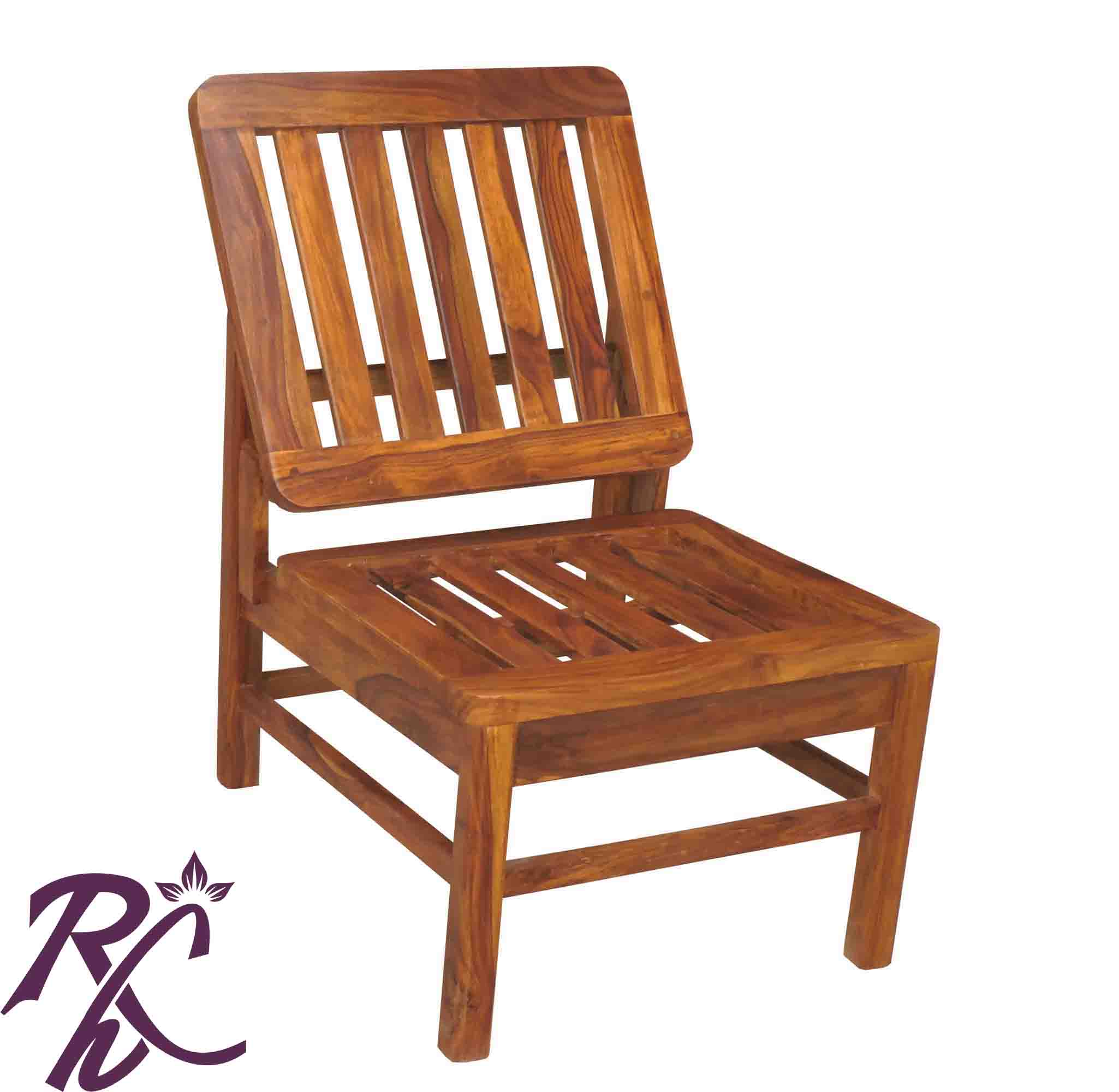 Solid Wood Stripe Arm Chair - RAJ HANDICRAFT