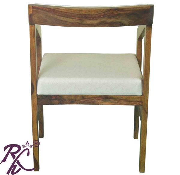Solid Wood Arm Chair With Back Cushion - RAJ HANDICRAFT