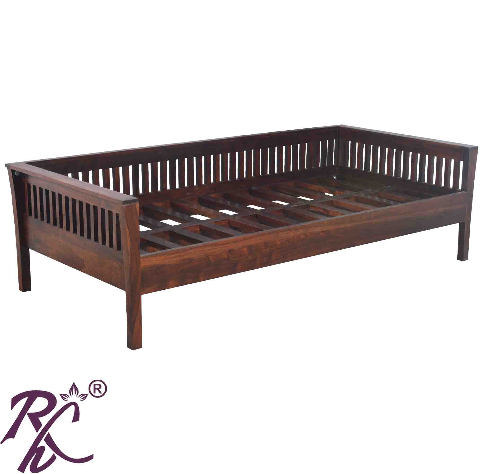 Solid Sheesham Wooden Single Diwan Bed - RAJ HANDICRAFT