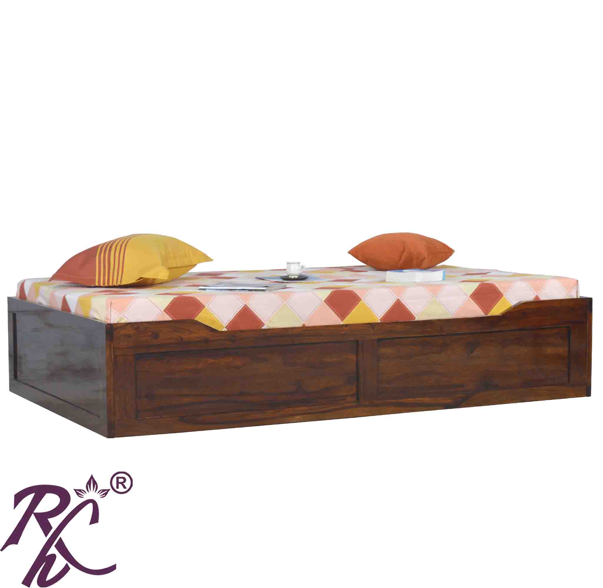 Solid Wood Diwan Bed - RAJ HANDICRAFT