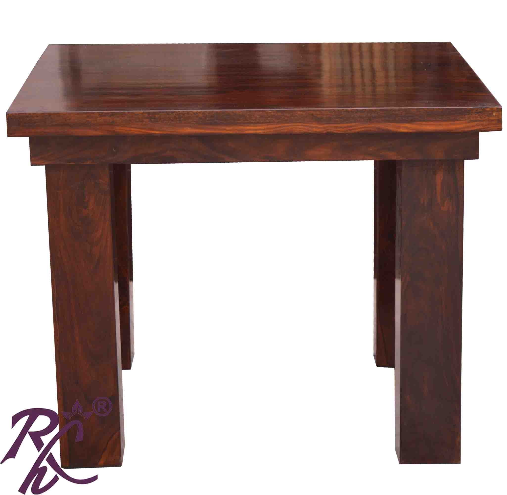 Wooden Cube Top Design Square DINING 4 SEATER - RAJ HANDICRAFT