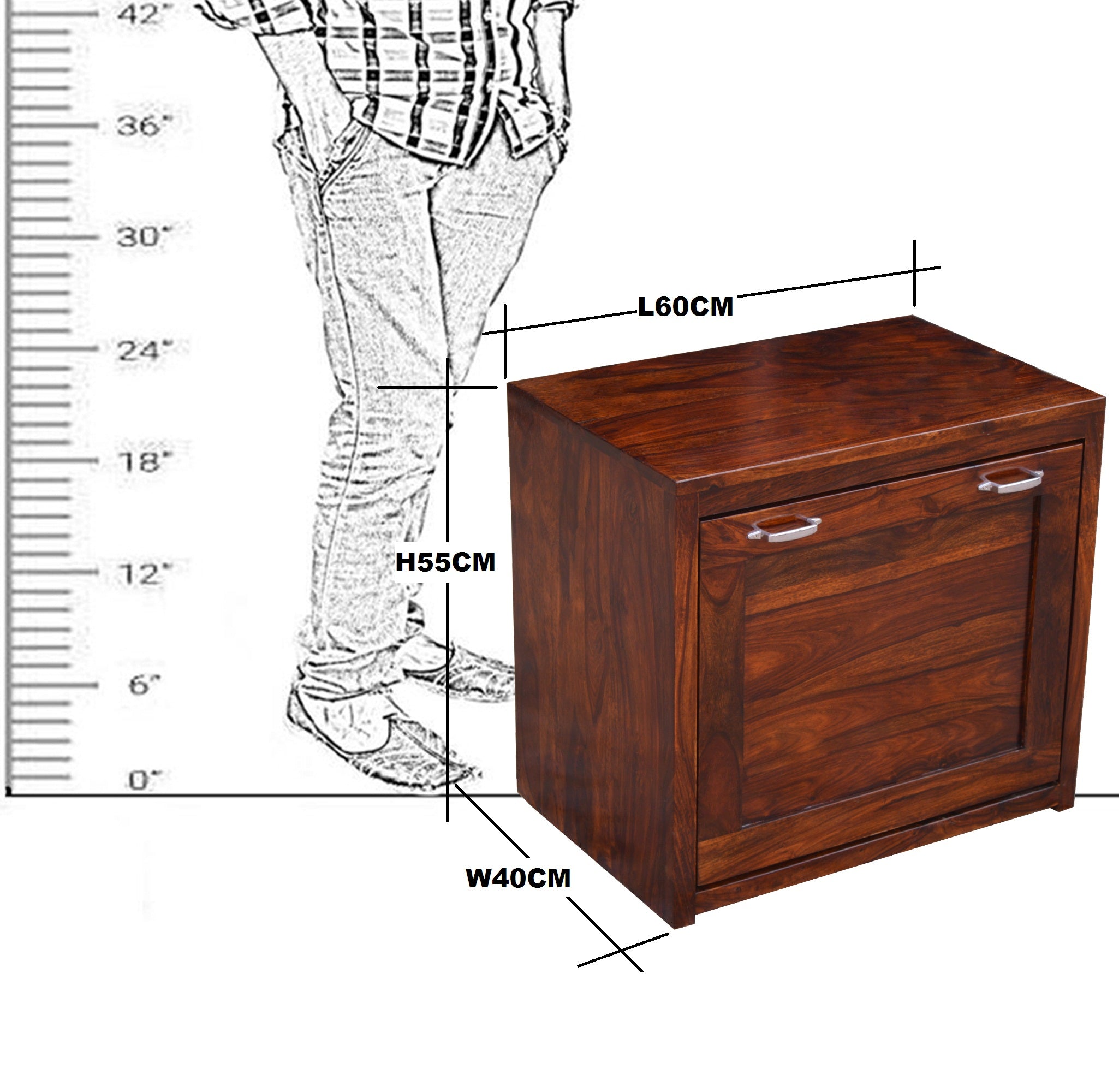 Solid Wood Shoe Rack 4 Pairs - RAJ HANDICRAFT