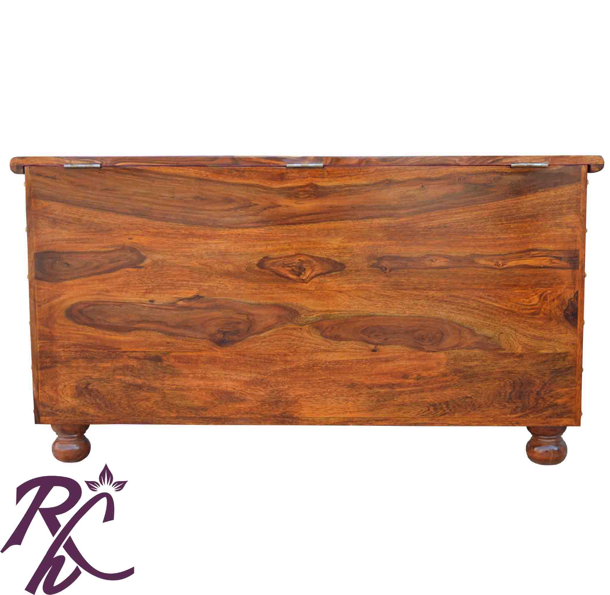 Solid Wooden Wood Bakhra Design Box - RAJ HANDICRAFT