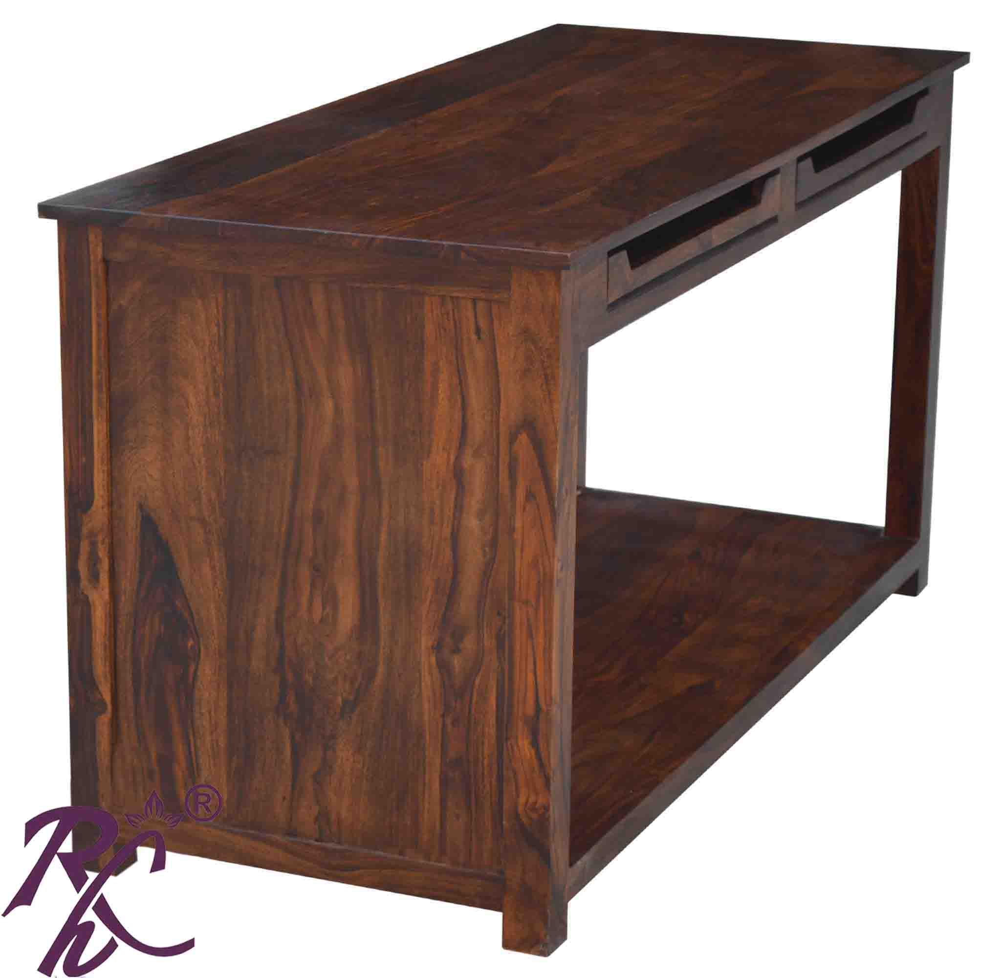 Solid Wood Office Table with Two Keyboards Tray - RAJ HANDICRAFT