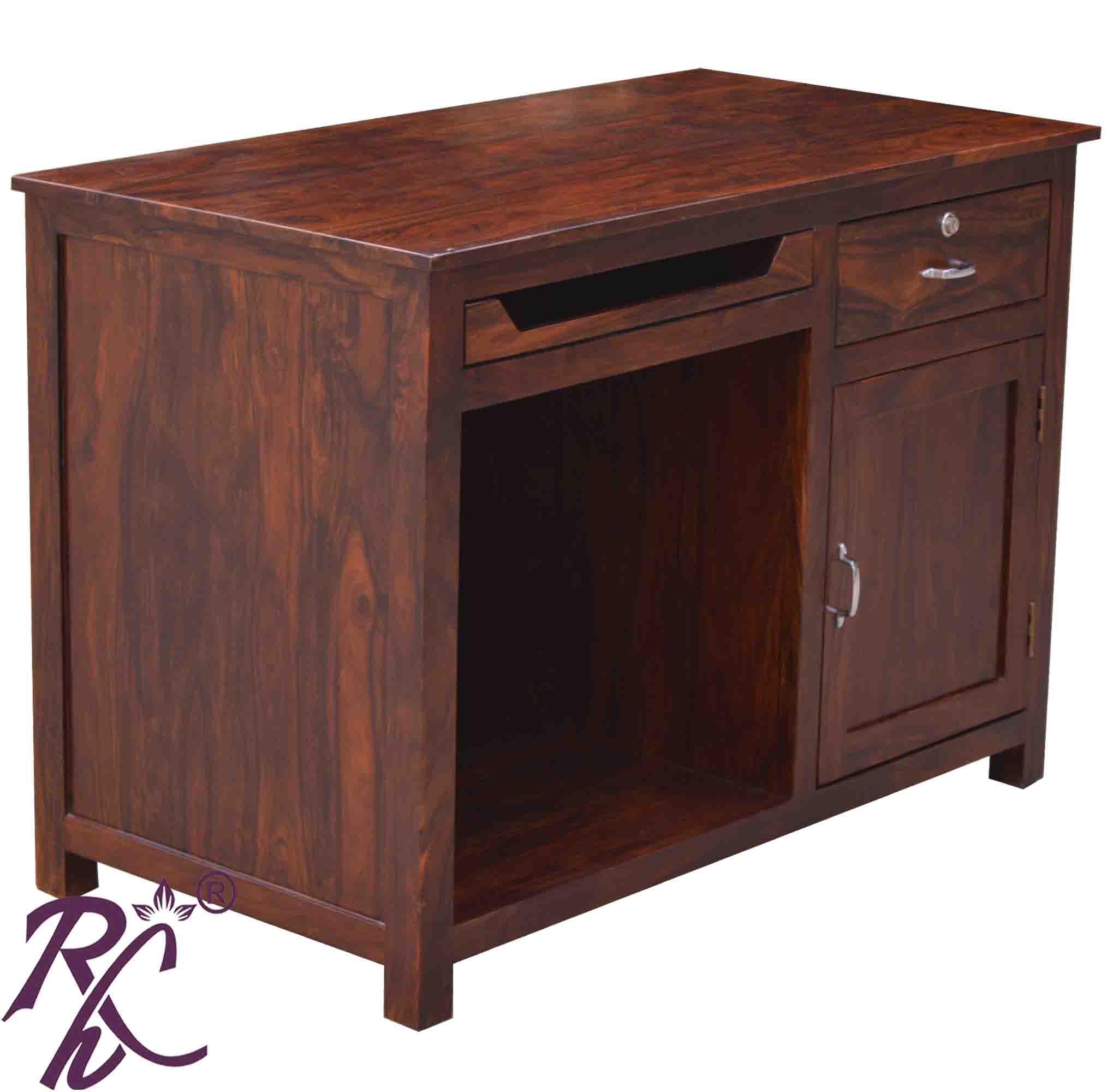Solid Wood Office Table With One Door One Drawer - RAJ HANDICRAFT